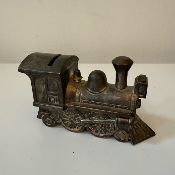 Accents | Vintage Bronze Train Coin Bank | Poshmark